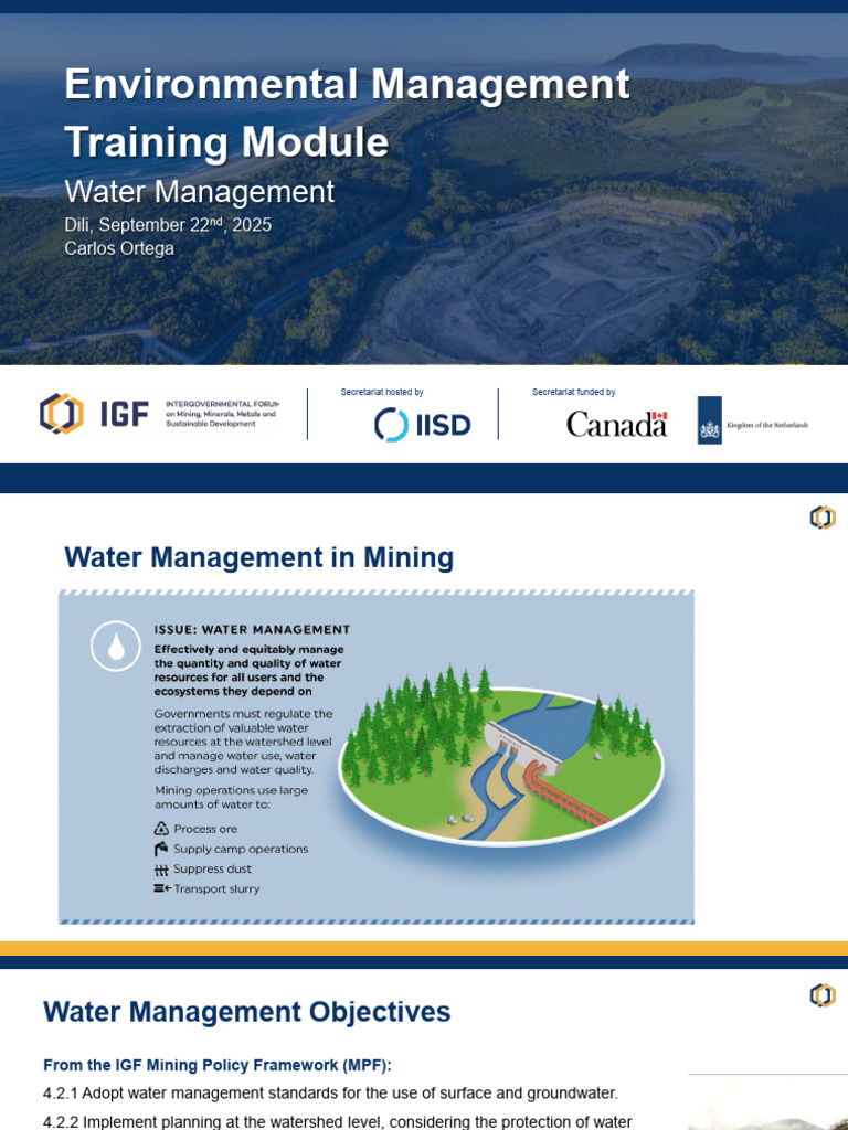 Day 1 - Water Management | PDF | Water Resources | Water Quality