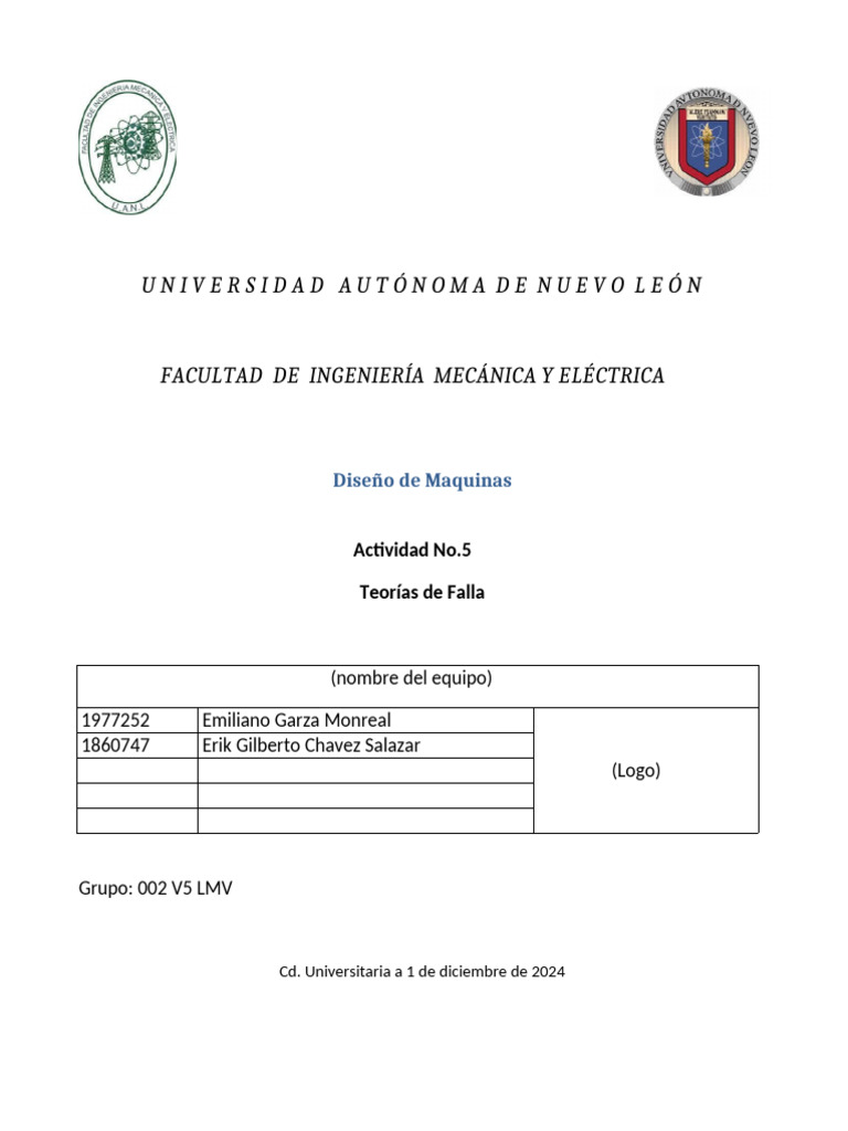 Ac5 Diseño (Incompleta) | PDF | Estrés (Mecánica) | Rendimiento (ingeniería)