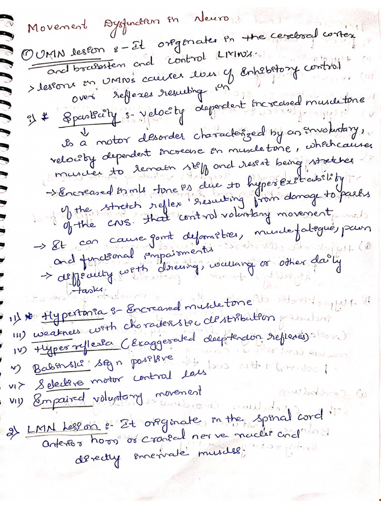 Movement Dysfunction | PDF