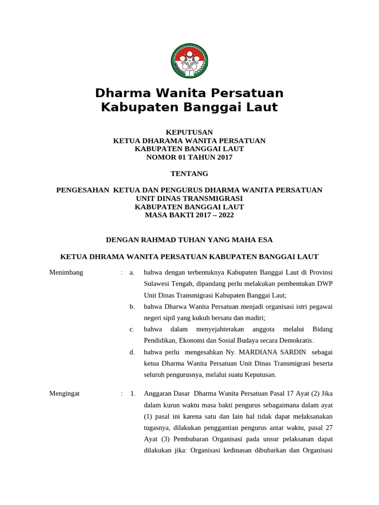 SK Dharma Wanita | PDF