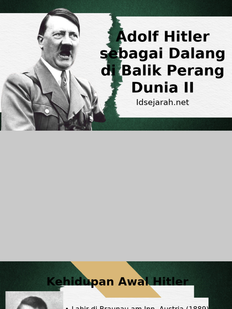 Hitler: Penyebab Perang Dunia II | PDF