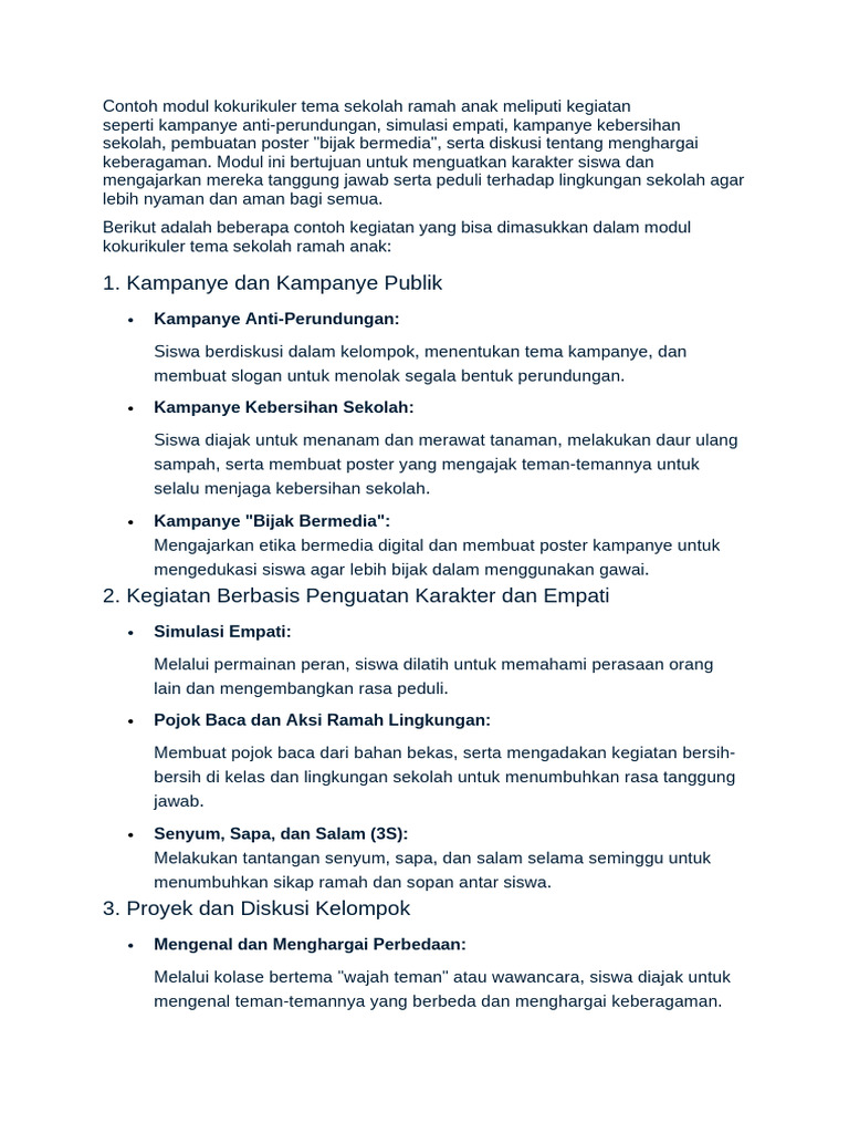 Modul Sekolah Ramah Anak SD | PDF
