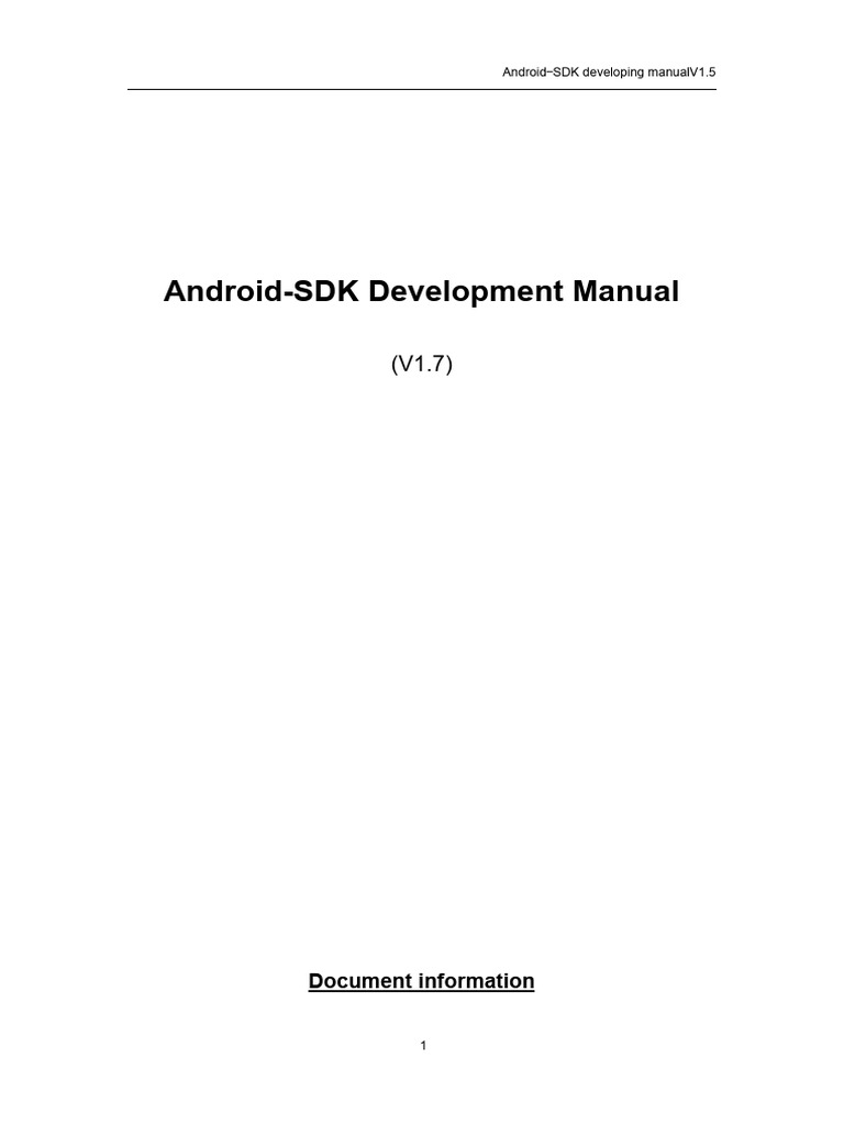Android-sdk Development Manual ฃจv1.7) | PDF | Printer (Computing ...