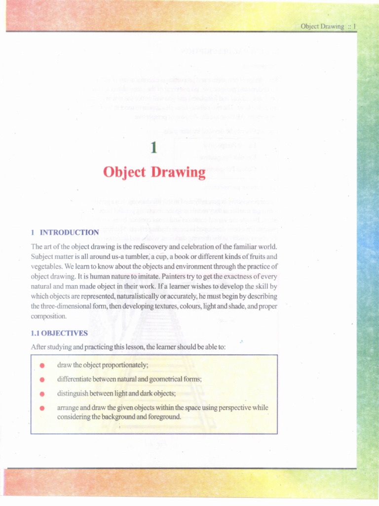 Essentials of Object Drawing Techniques | PDF | Drawing | Perspective ...