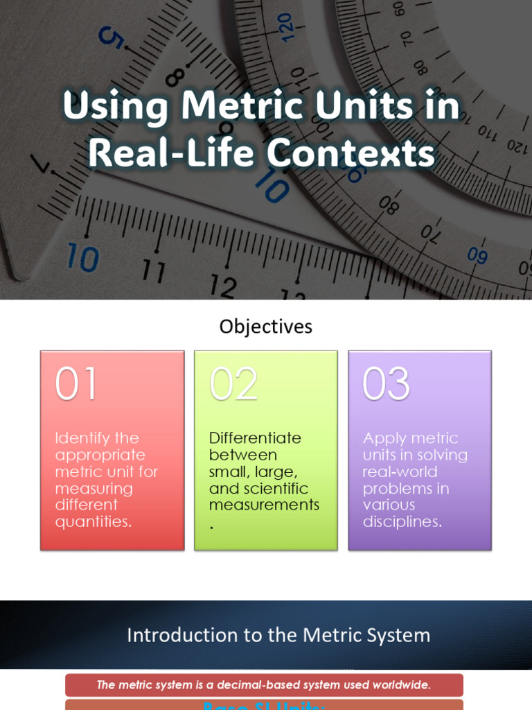 Using Metric Units in Real Life Contexts | PDF | Gallon | International ...
