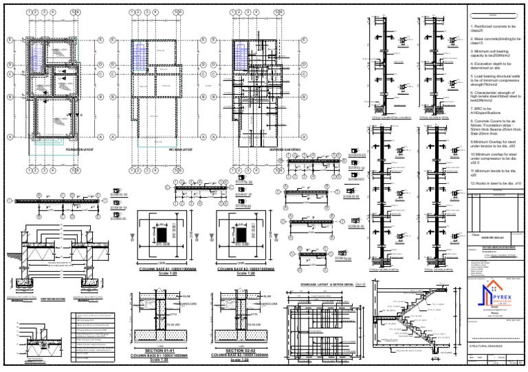 2.0 Hashim 3b Structural Drawings | PDF | Building Technology ...
