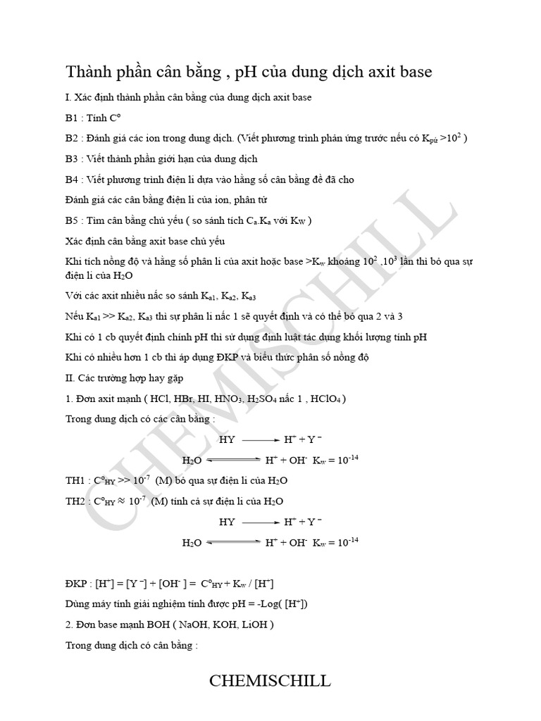 Axit Base | PDF