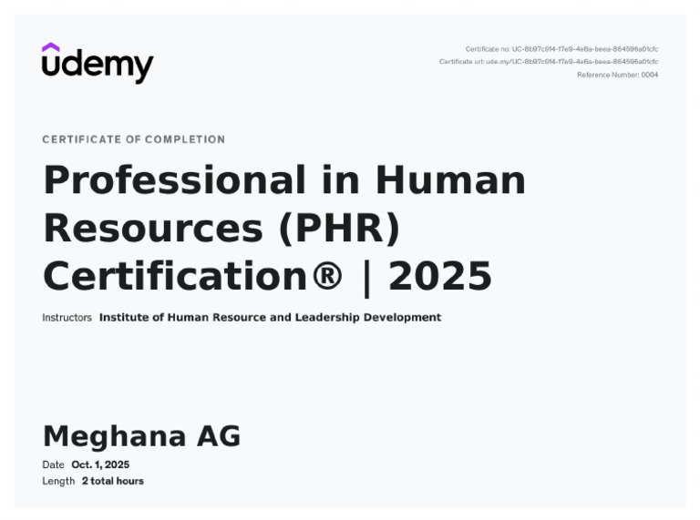 MeghanaAG Certificate | PDF