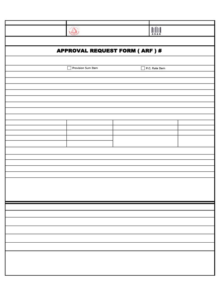 3 - Approval Request Form ARF | PDF