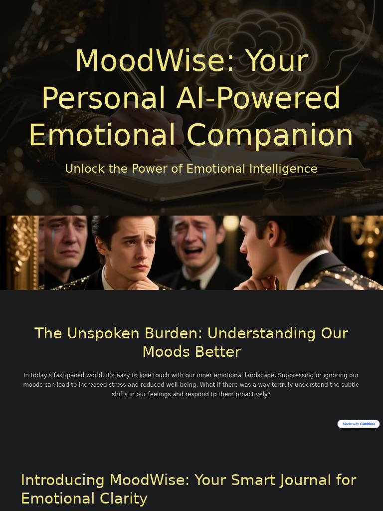 MoodWise Your Personal AI Powered Emotional Companion | PDF ...