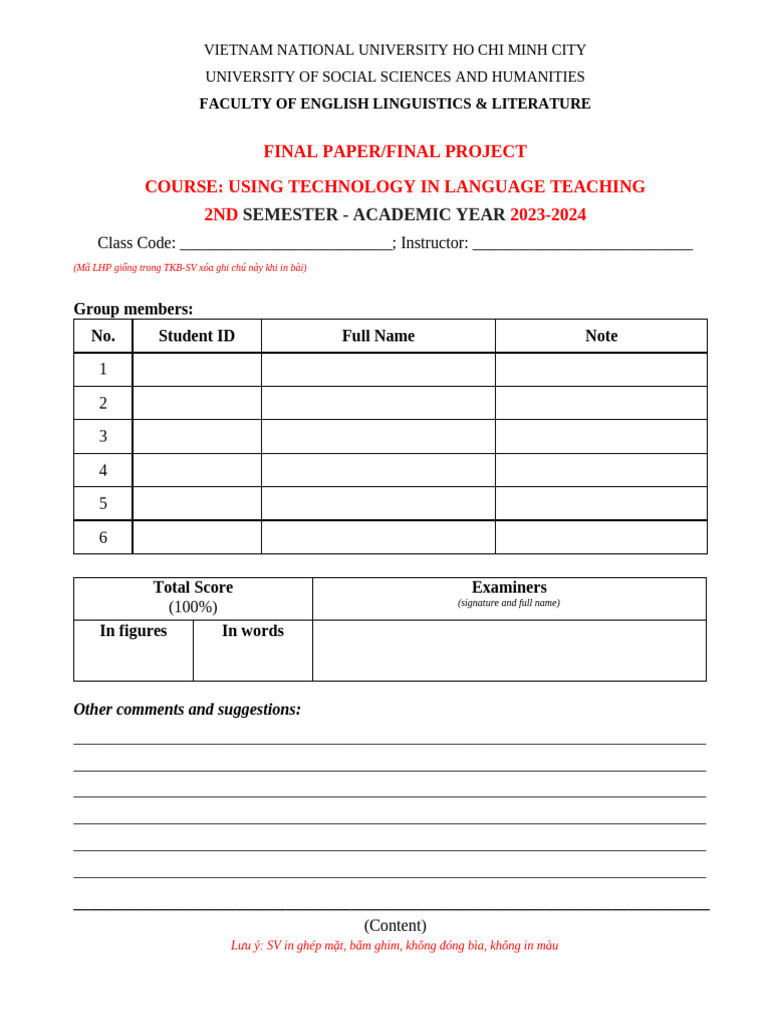 Cover For Final Exam. Lesson Plan | PDF