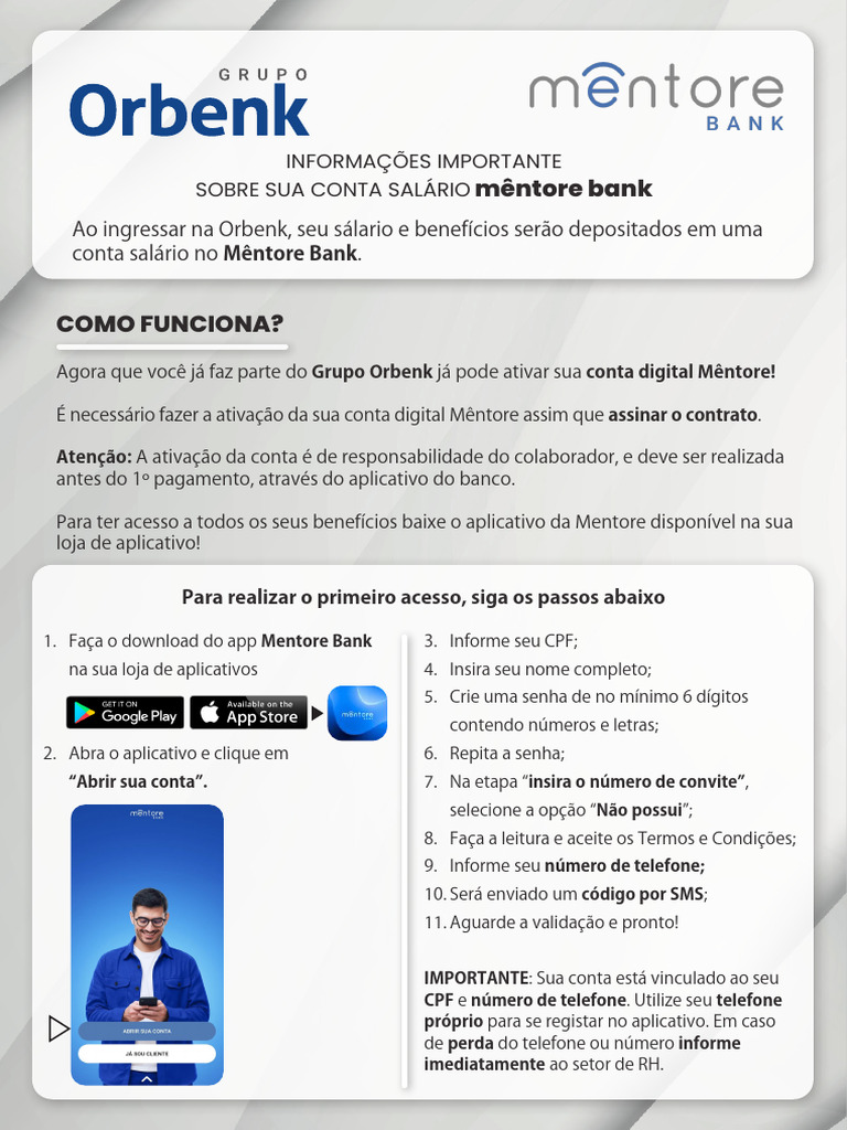 Mentore Bank | PDF | Aplicativo para celular
