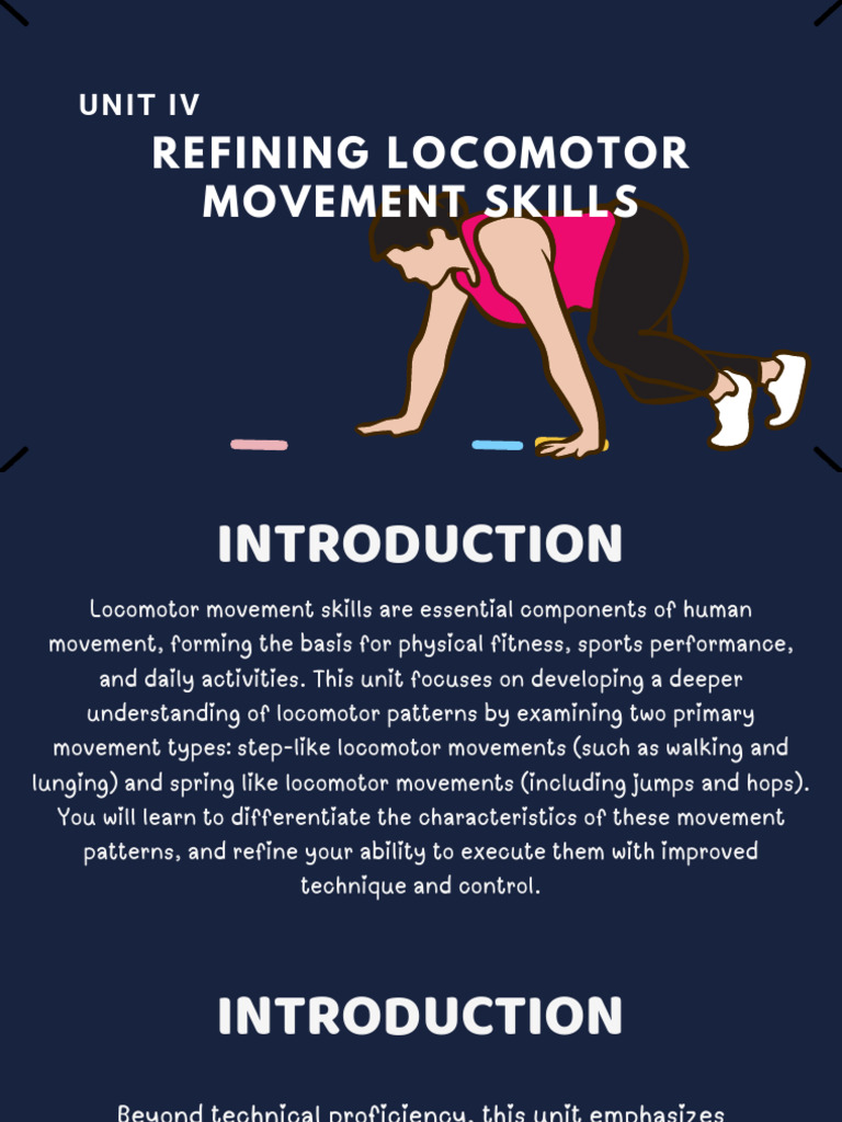 Pe 31 Unit 4 Locomotor Movement Skills | PDF | Animal Locomotion