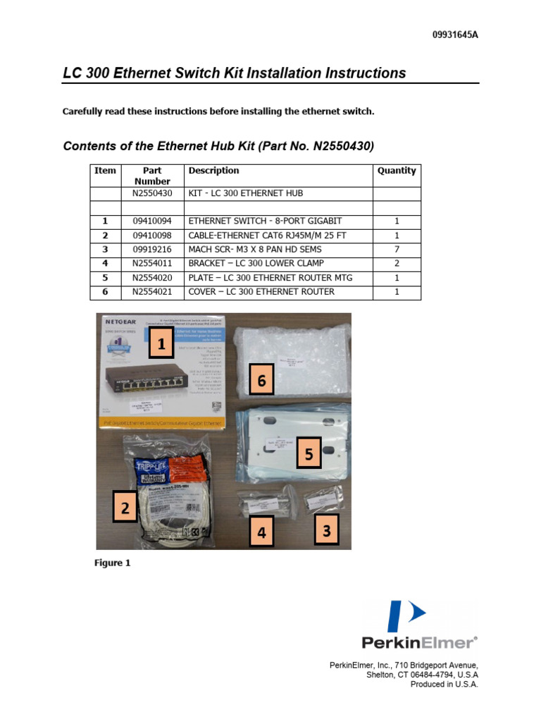 09931645A LC 300 Ethernet Switch Kit Installation Instructions | PDF ...