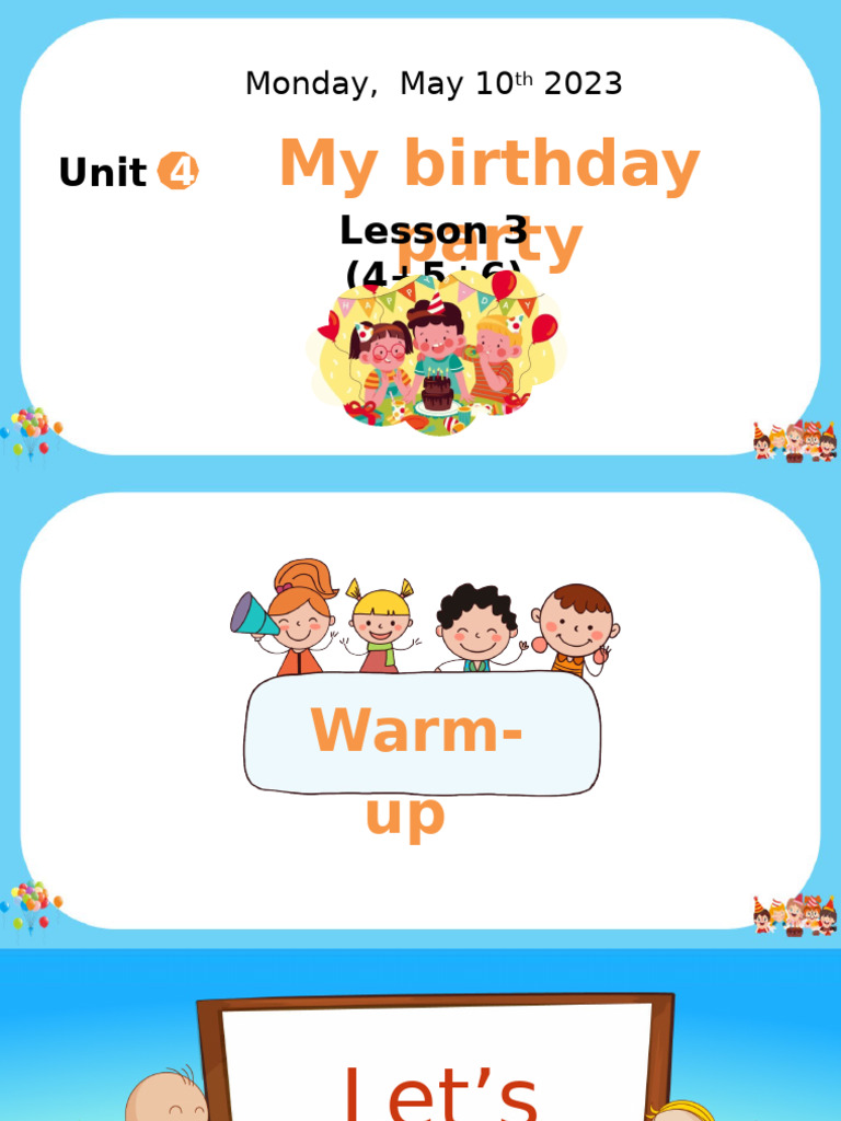Birthday Party Lesson Plan | PDF