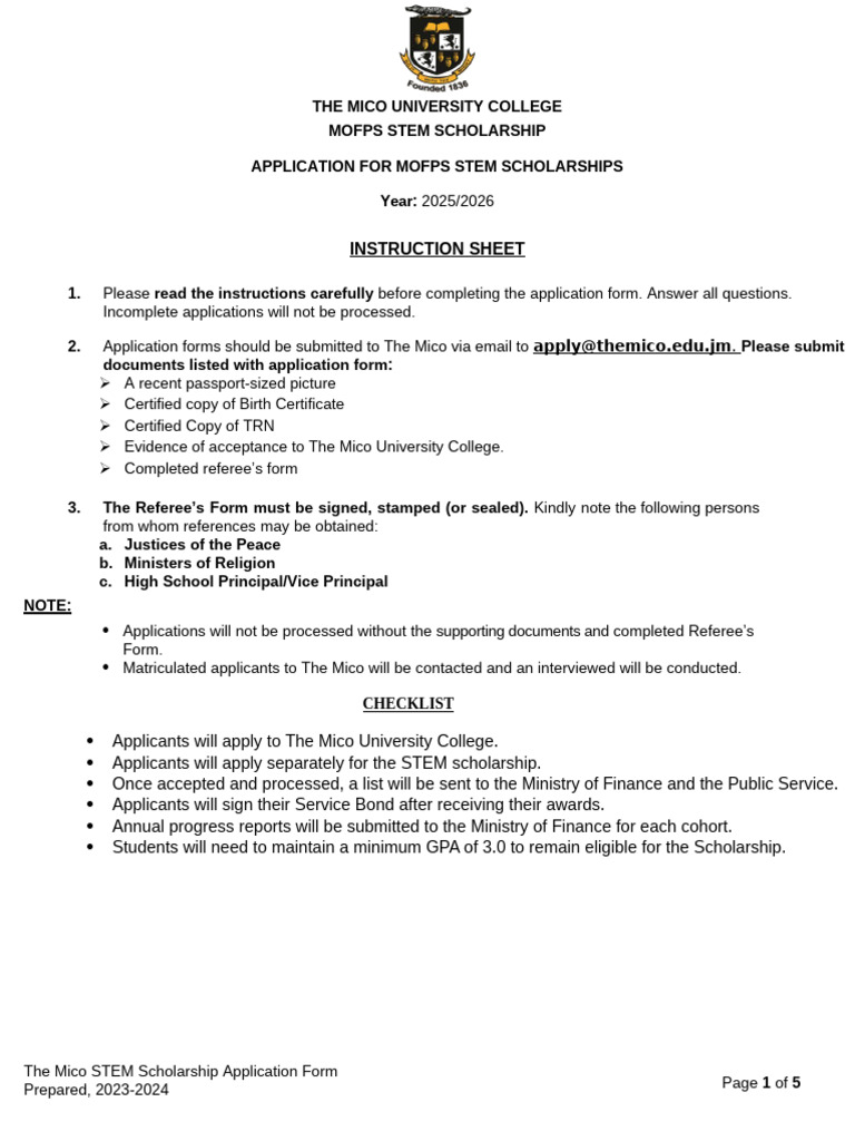 Fillable STEM Application Form 2025 2026 | PDF