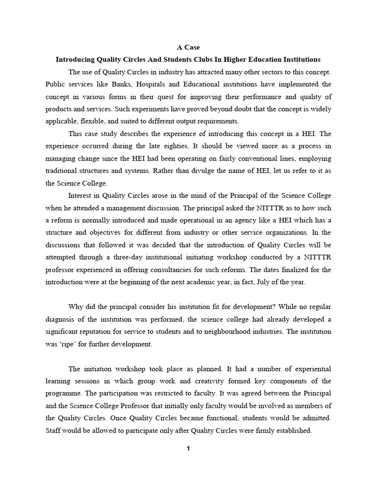 Module 2 Case Study - Introducing SC QC | PDF | Brainstorming | Leadership