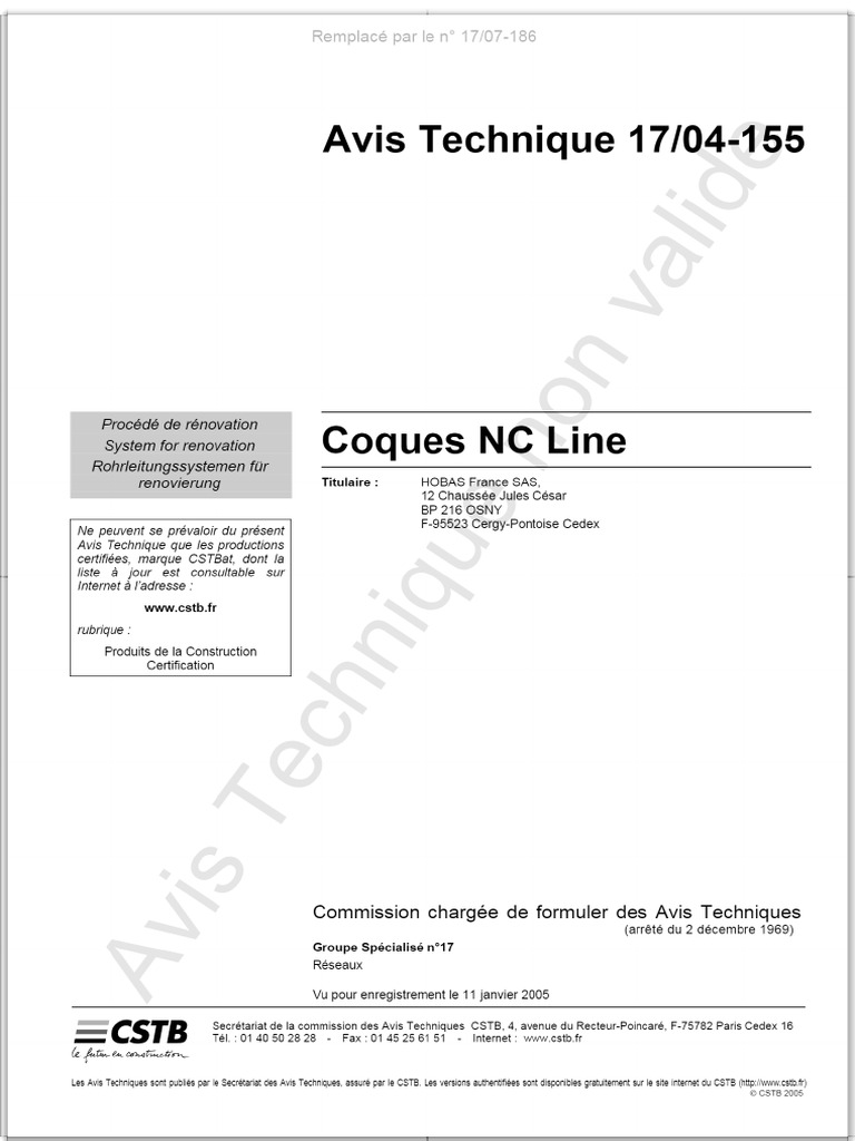 Avis Technique Non Valide PDF | PDF