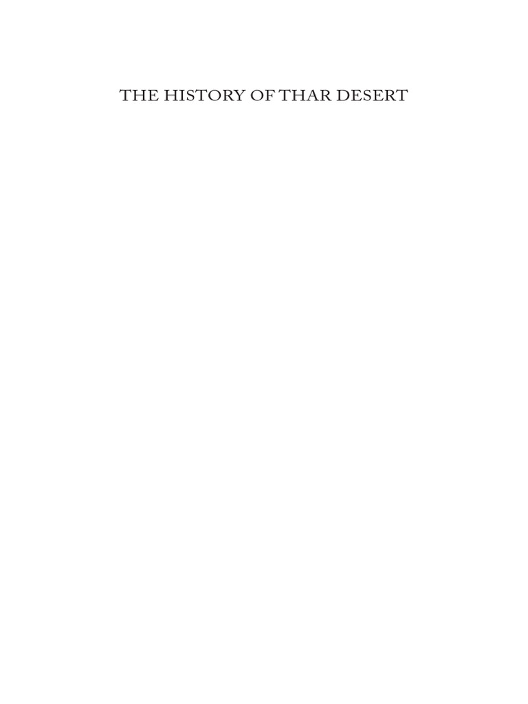 The History of Thar Desert | PDF | Lion | Environmental History