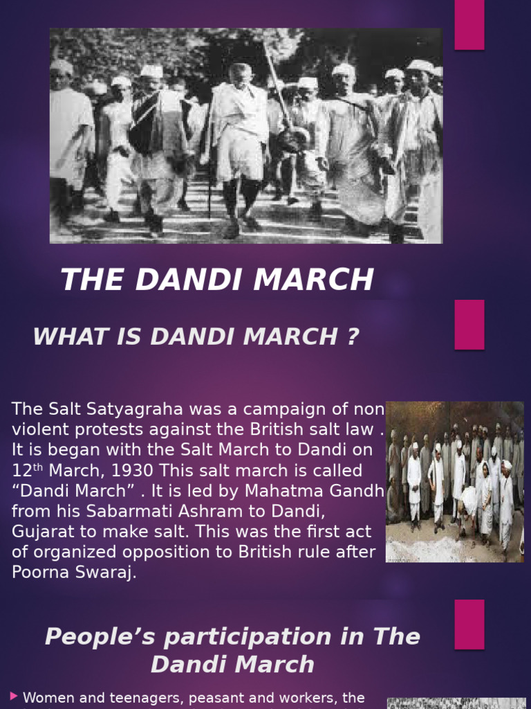 Dandi March: Gandhi's Salt Satyagraha | PDF