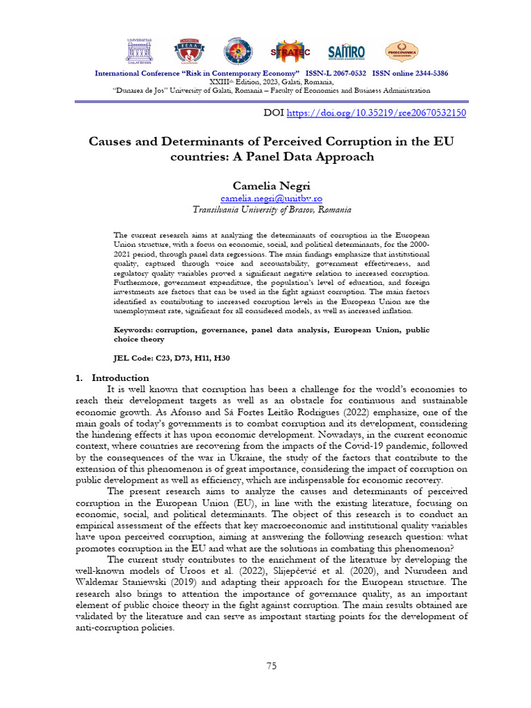 Causes of Corruption | PDF | Corruption | Gross Domestic Product