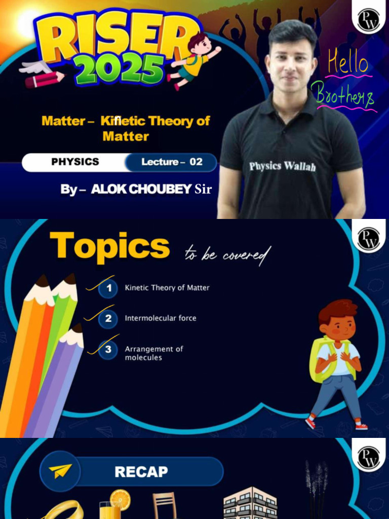 Matter-Kinetic Theory of Matter 02: Class Notes - Riser 2025 | PDF
