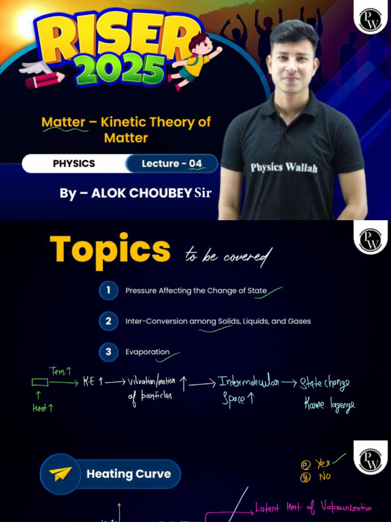 Matter-Kinetic Theory of Matter 04: Class Notes - Riser 2025 | PDF