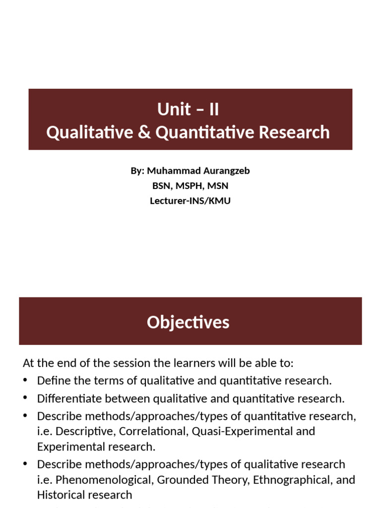 Qualitative vs Quantitative Research Guide | PDF | Quantitative ...