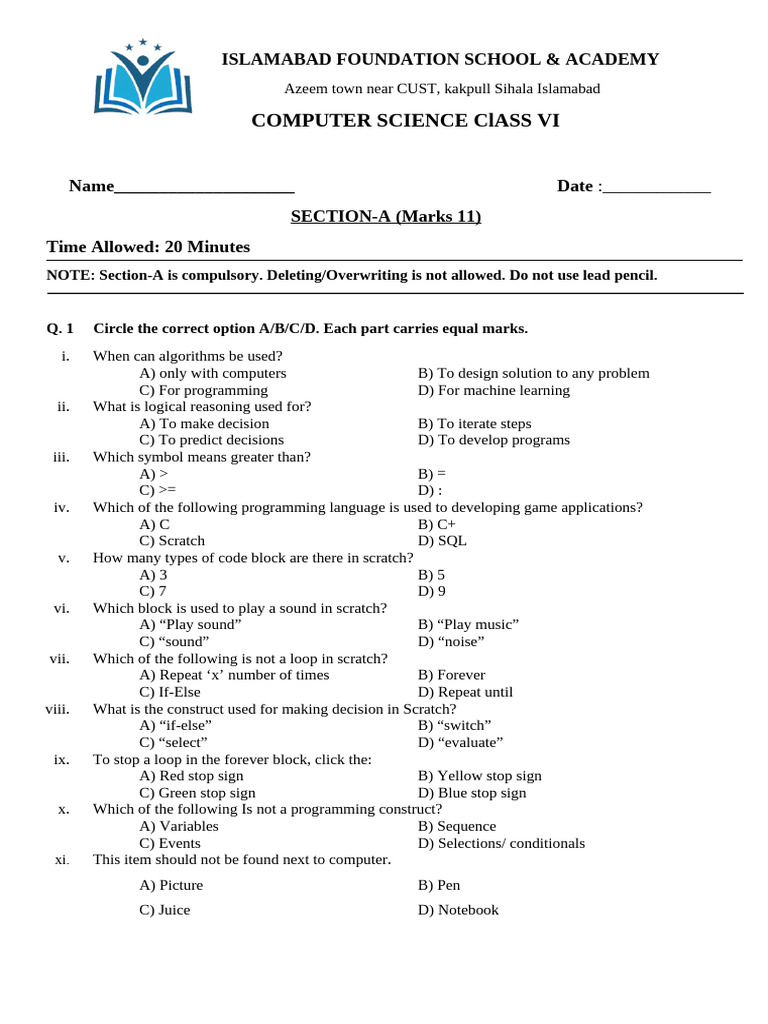 Class 6th Computer Revised v2 | PDF | Applied Mathematics | Computer ...