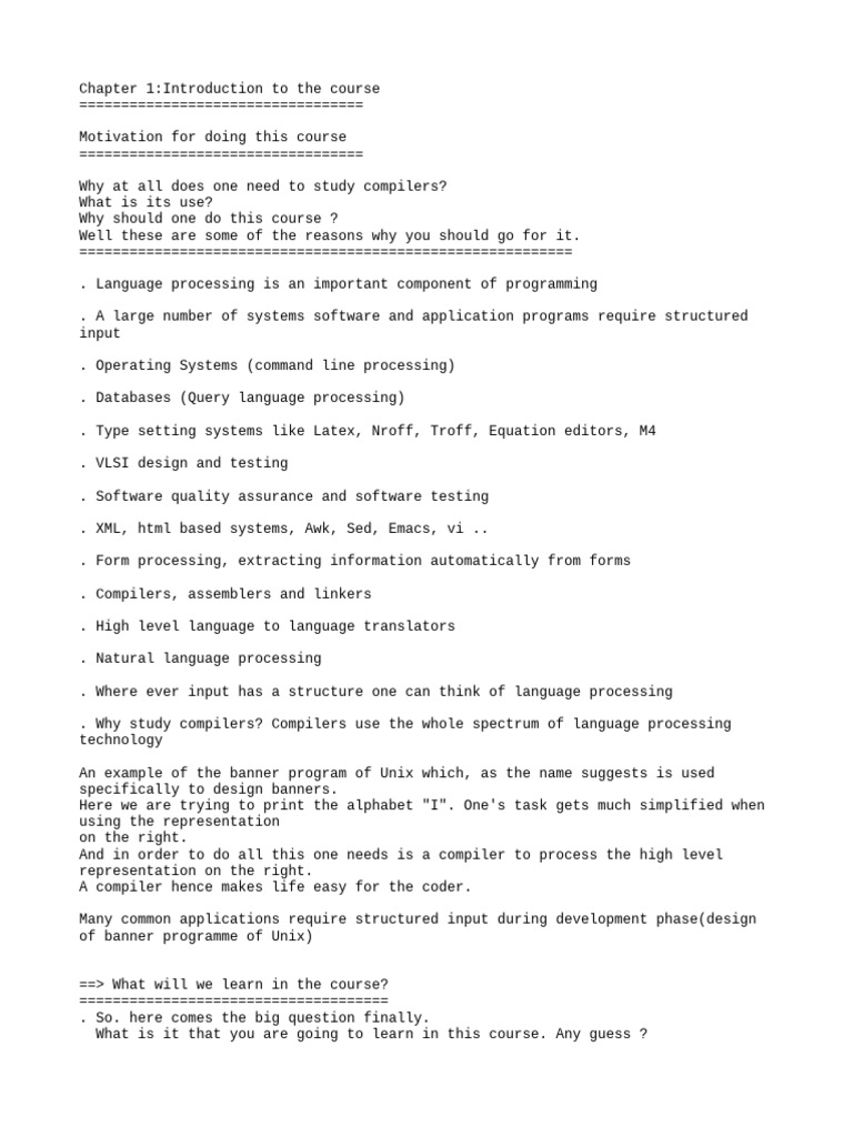 Introduction To Compiler | PDF | Compiler | Parsing