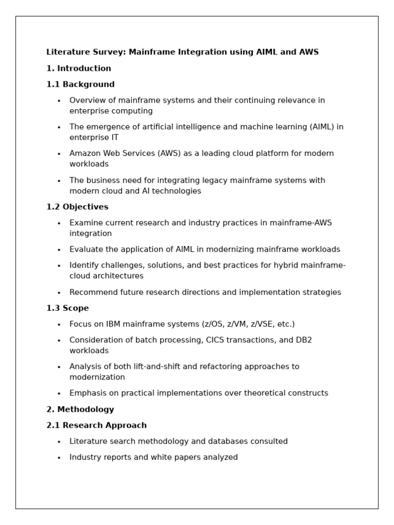 Literature Survey Paper | PDF | Cloud Computing | Mainframe Computer