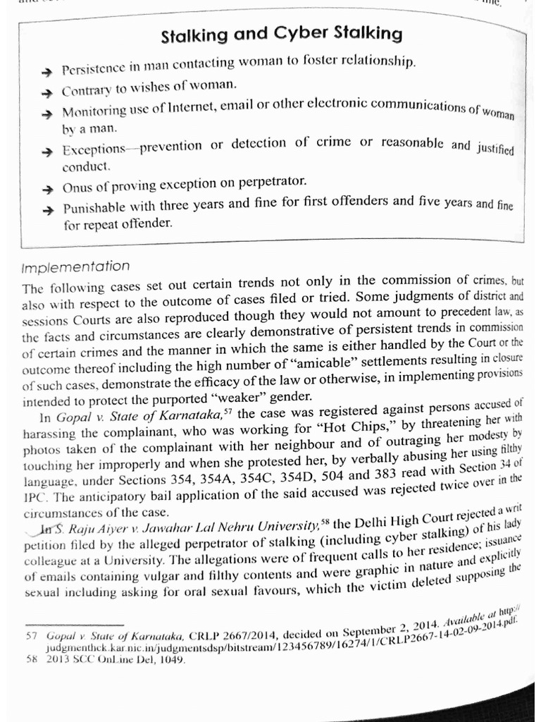 Stalking Case Laws | PDF