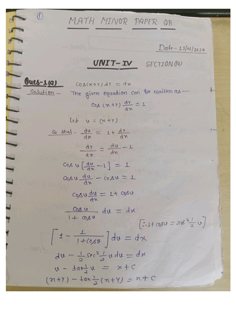 Math QB Solution | PDF