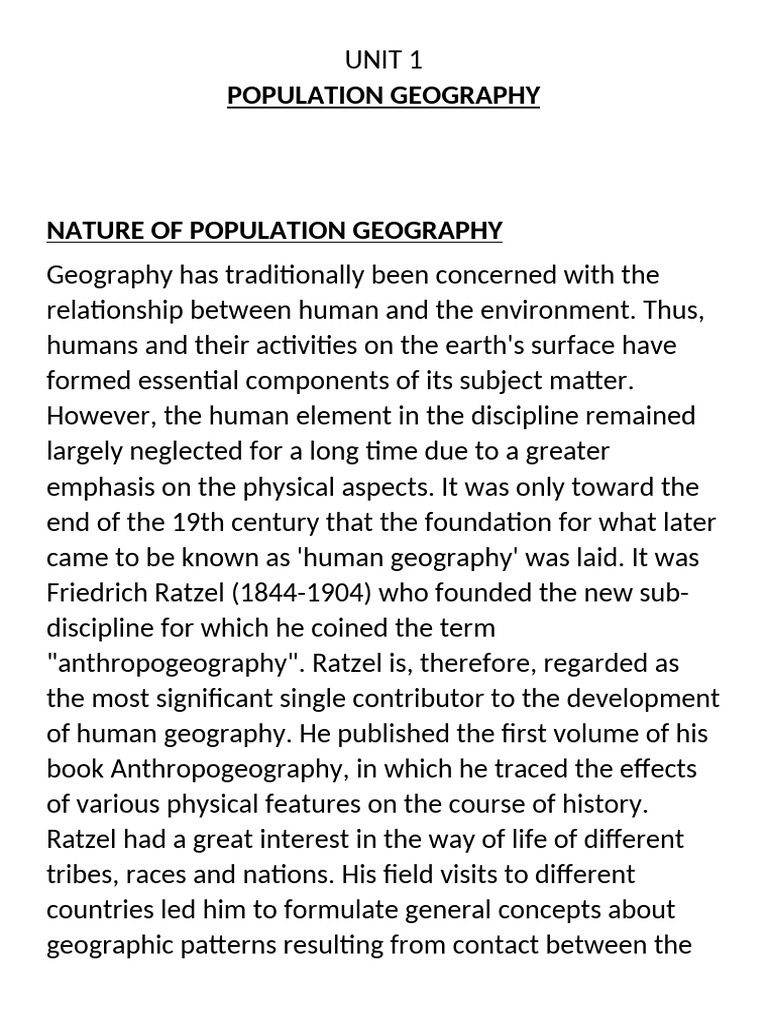 Understanding Population Geography | PDF | Demography | Geography