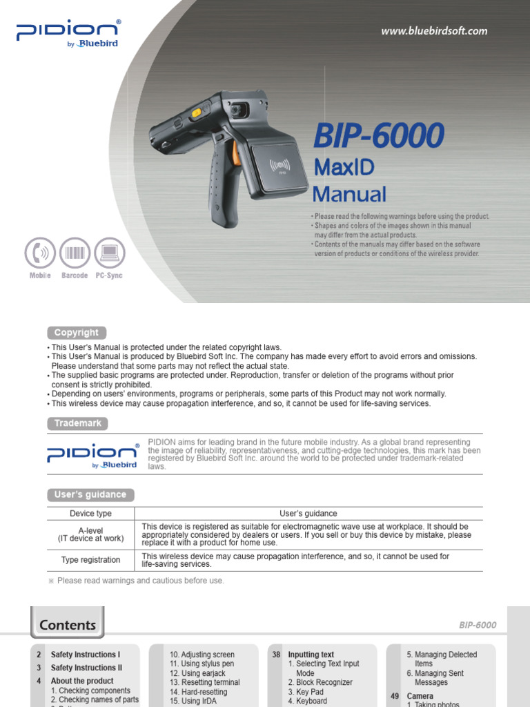 BIP-6000 User Manual and Safety Guide | PDF | Battery Charger | Electronics