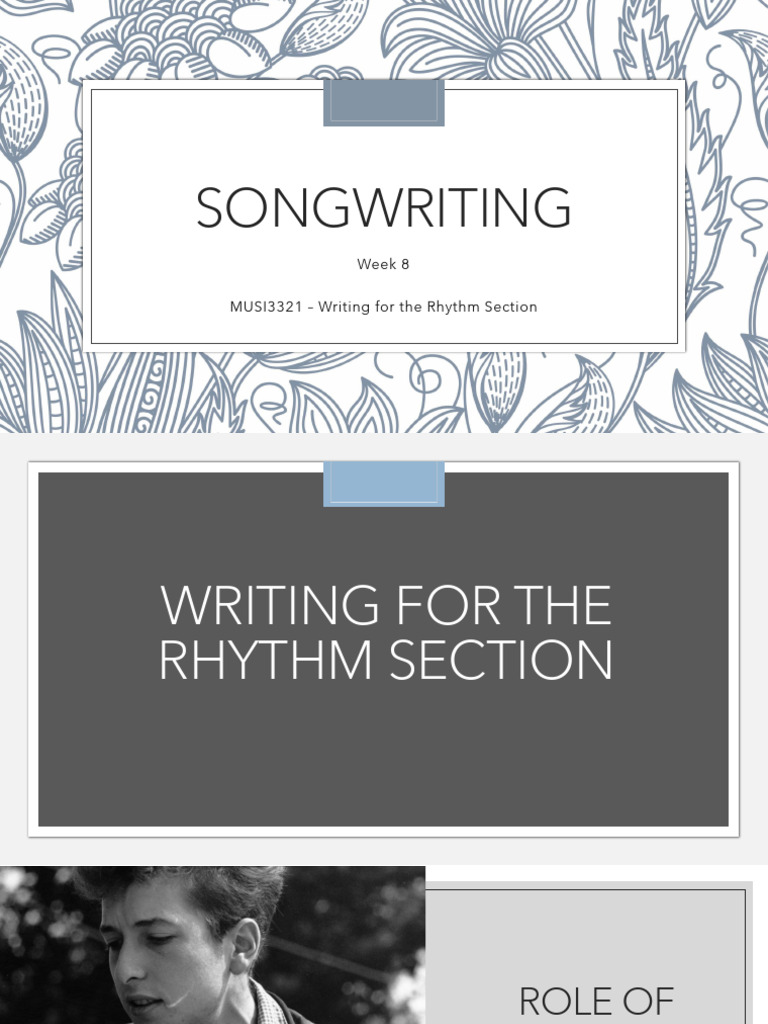 Rhythm Section Songwriting Essentials | PDF | Song Structure | Harmony