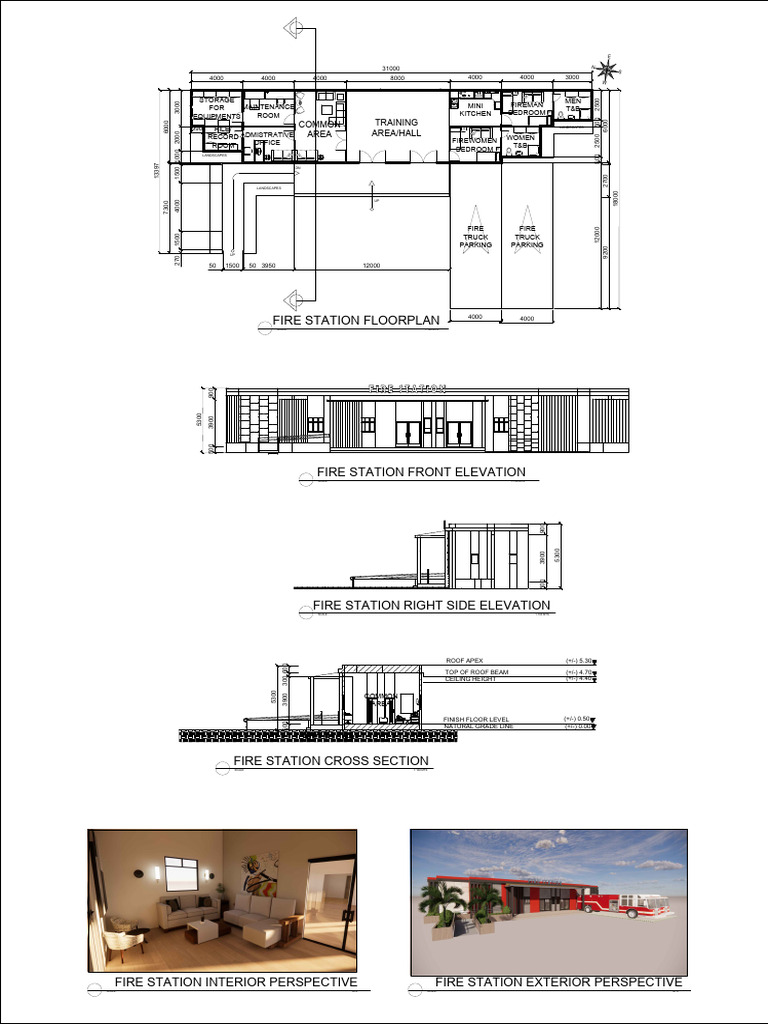 Fire Station Floor Plans and Dimensions | PDF