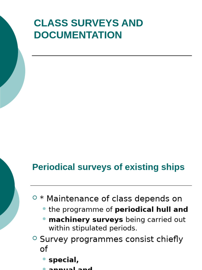 Class Surveys and Documentation | PDF | Ships | Oil Tanker