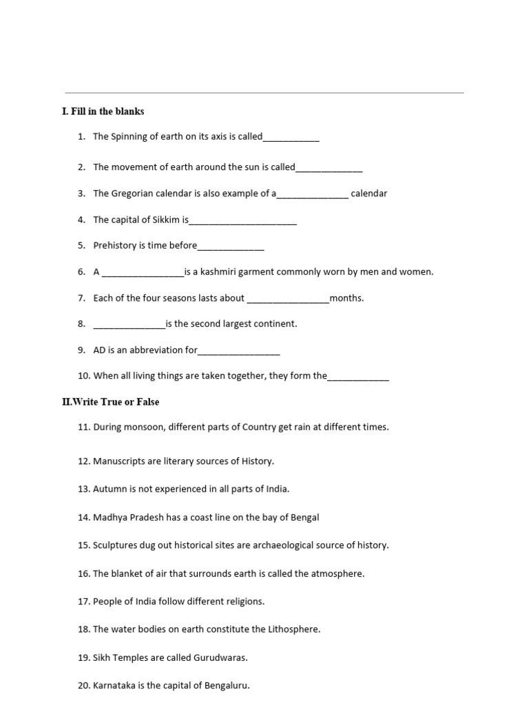 Earth Science and History Quiz | PDF | Earth | Earth Sciences