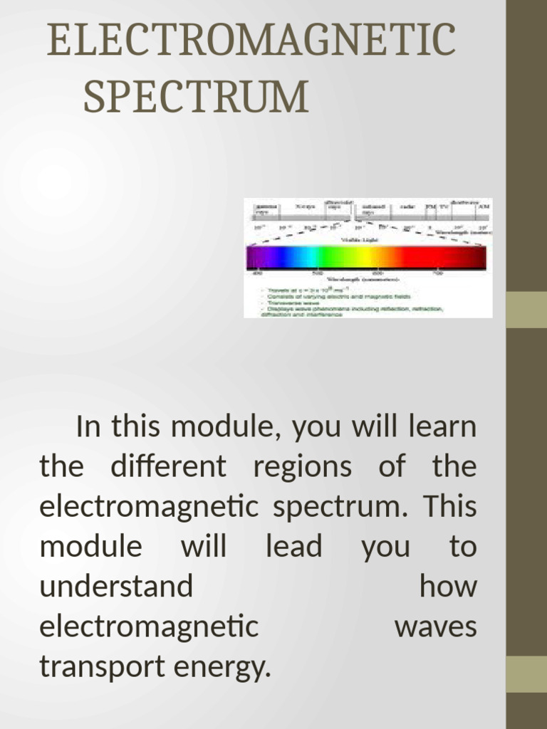Electromagnetic Spectrum | PDF | Electromagnetic Radiation | Waves