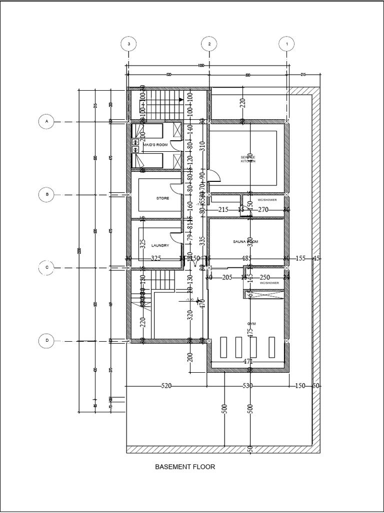 02 Basement Floor Plan | PDF | Civil Engineering | Room