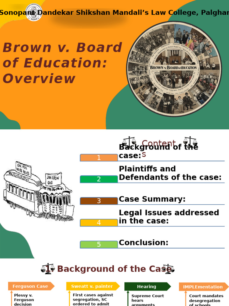 Brown v. Board of Education | PDF | Brown V. Board Of Education ...