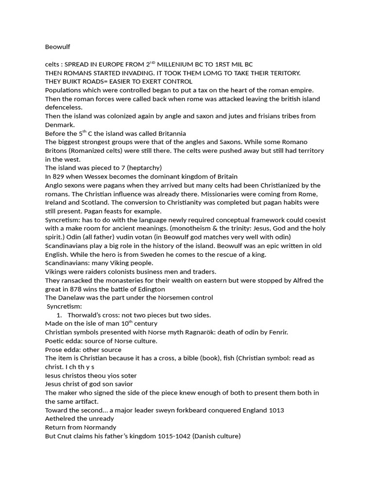 Med Eng | PDF | Anglo Saxons | Beowulf