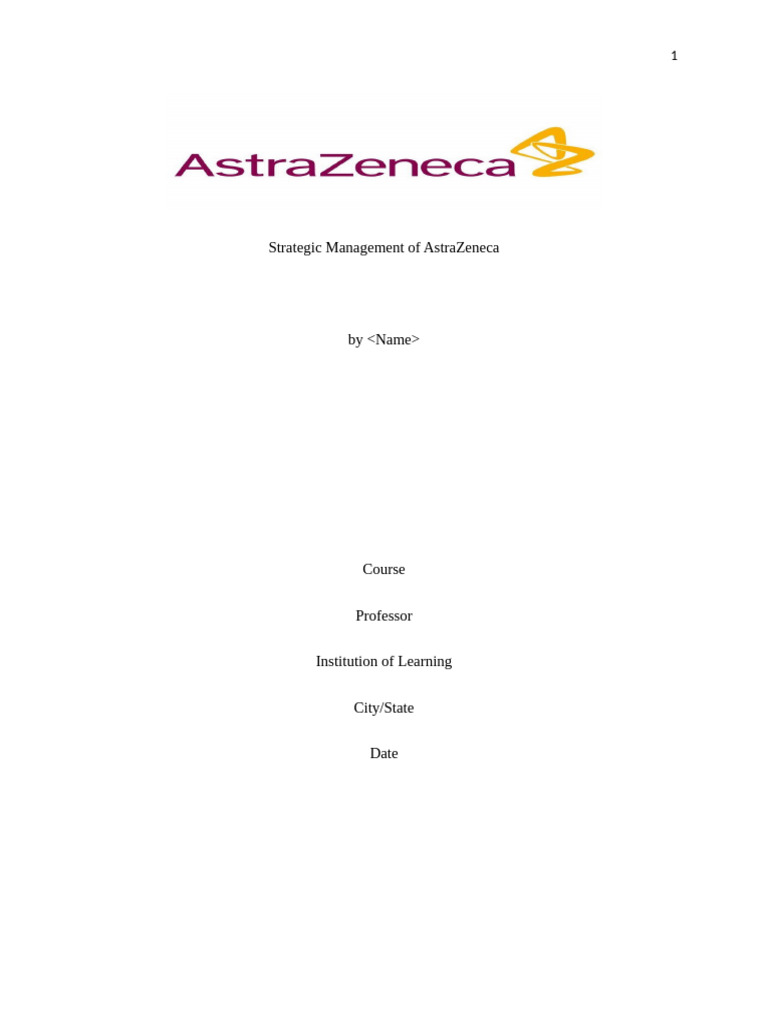 AstraZeneca's Strategic Management Insights | PDF | Strategic Management | Climate Change Mitigation