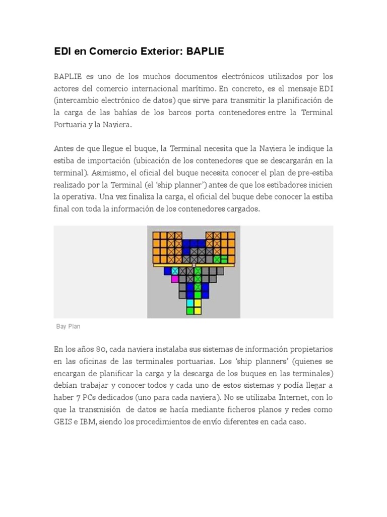 BAPLIE | PDF | Terminal de computadora | Buques