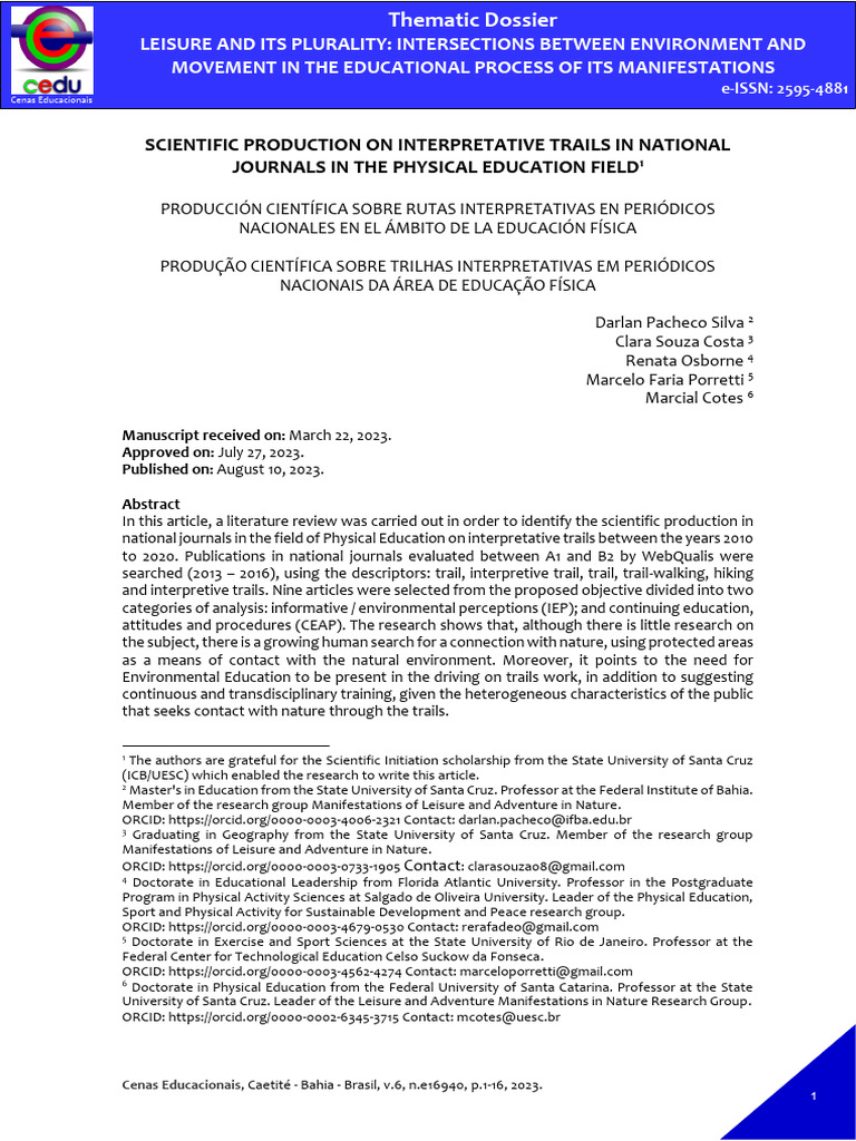 Scientific Review of Interpretative Trails | PDF | Curriculum | Learning
