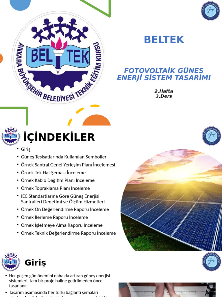 Beltek: Fotovoltaik Güneş Enerji Sistem Tasarimi | PDF
