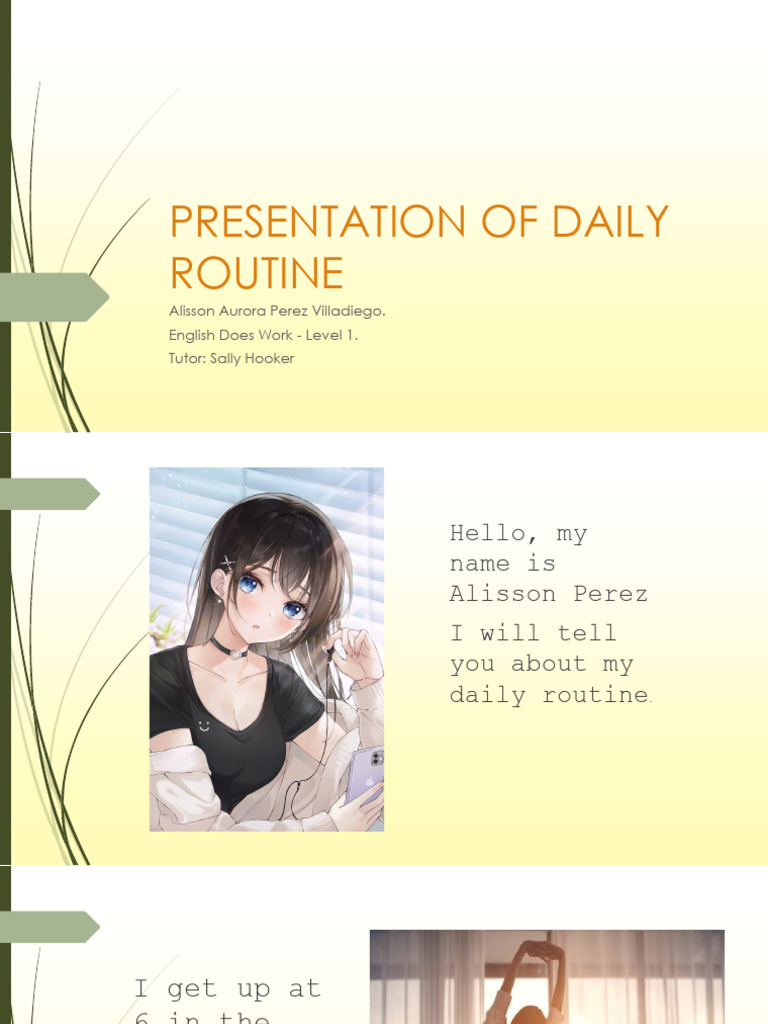 Presentation of Daily Routine | PDF