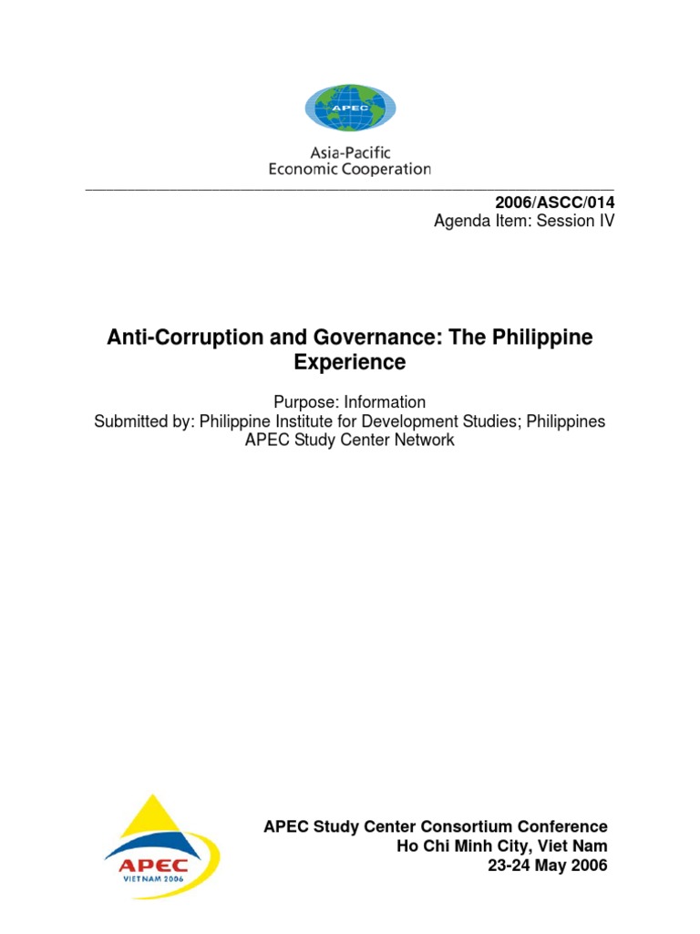 Anti-Corruption and Governance: The Philippine Experience | PDF ...
