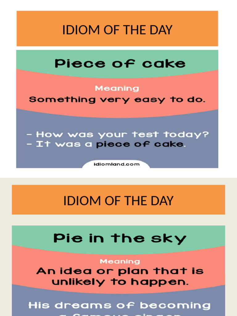 Daily Idiom Insights and Examples | PDF